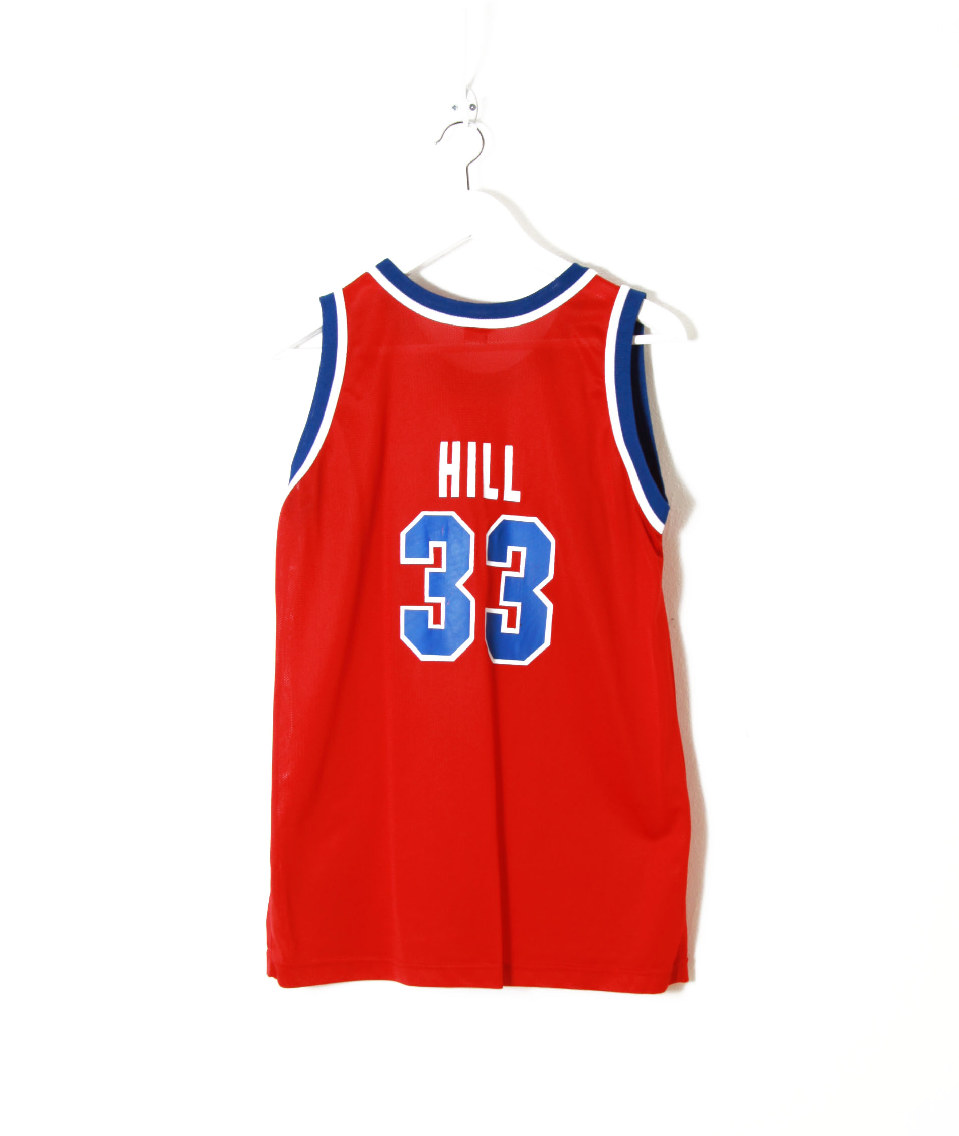 Maillot de basket - Champion - Rouge - Bleu - Pistons - NBA - Tilt Vintage
